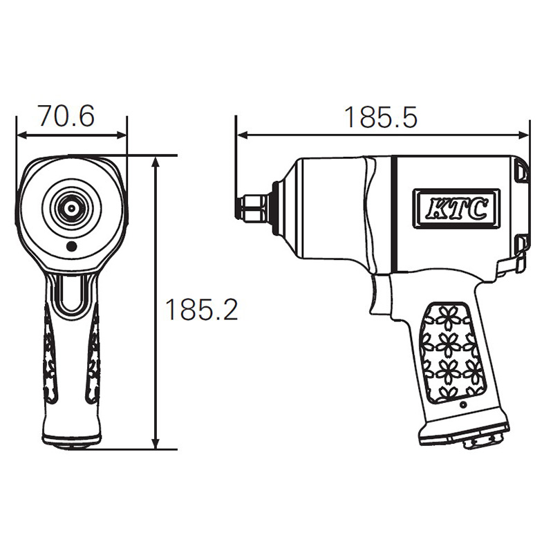 KTC 12．7sq．インパクトレンチ（コンポジット） JAP461 京都機械工具 | 工具の通販 FINE PIECE デリバリー｜自動車の整備機器・用品・システムがネットでお得に仕入れ ...